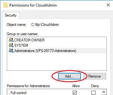 Setting up an FTP server on Windows Server 2016